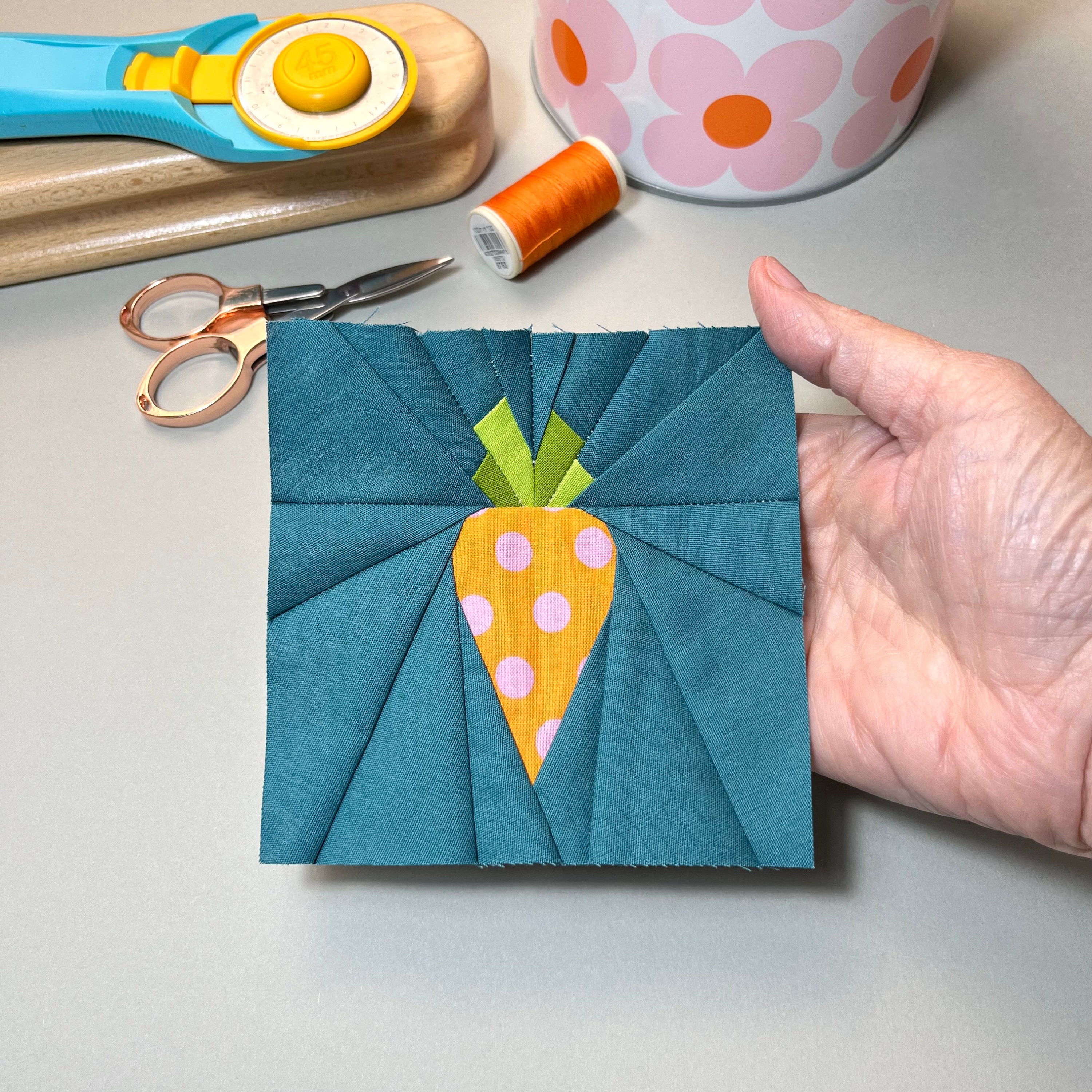 Carrot Quilt Pattern Block; PDF Instant Download; Easter Carrot Pattern ...