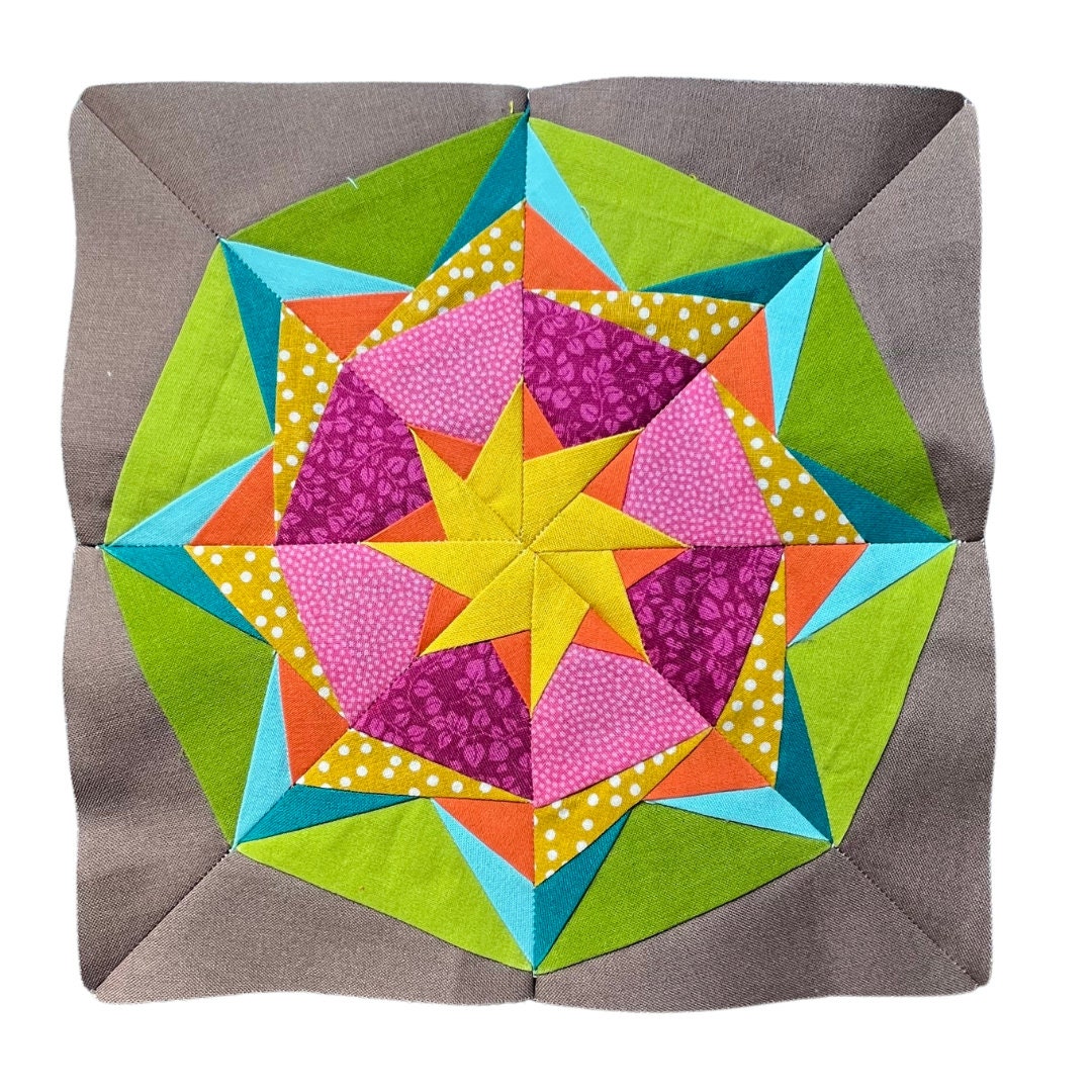 Woodland Star Quilt Block Pattern PDF Instant Download Foundation ...
