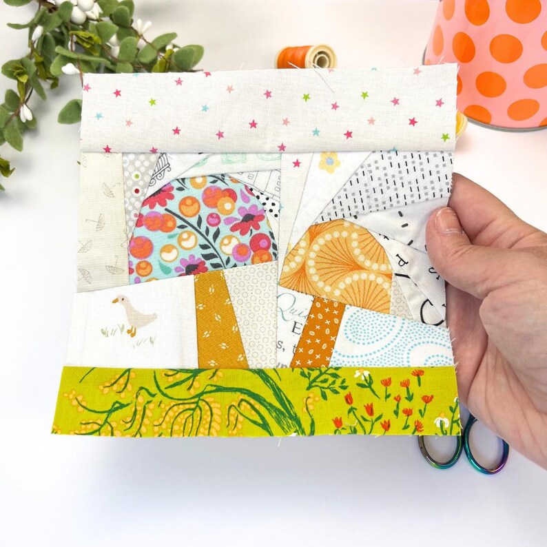Little Mushrooms Quilt Block Pattern; PDF Instant Download; Mushroom ...
