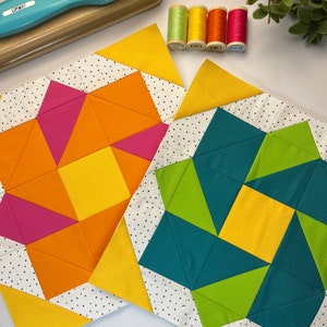 Blossom Burst Quilt Block Pattern; PDF Instant Download; Paper Pieced ...