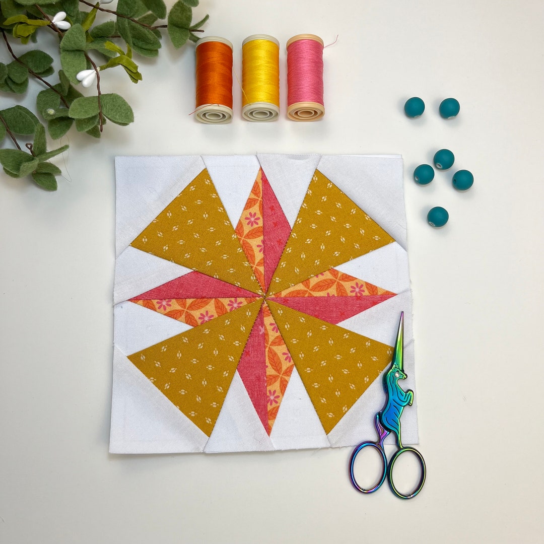 Quantum Star Quilt Block Pattern; PDF Instant Download; Foundation ...