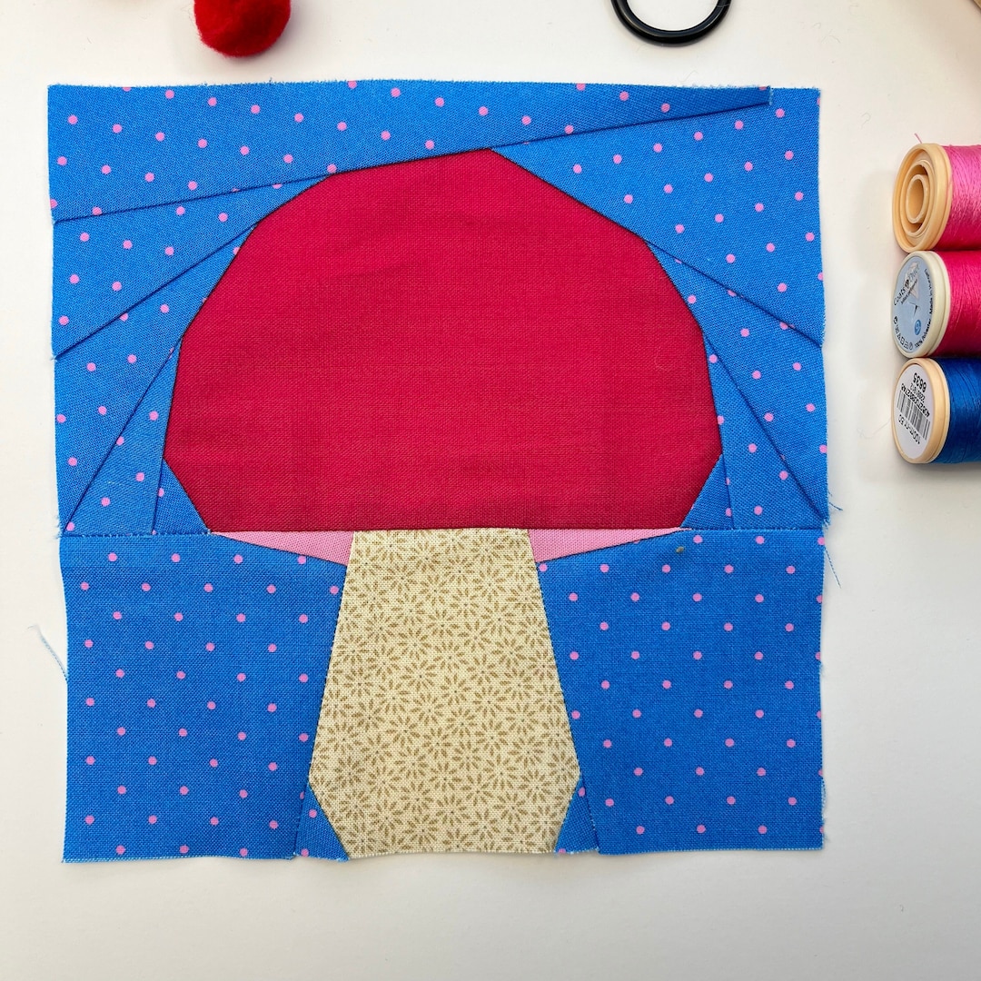 Mushroom Quilt Block Pattern PDF Instant Download Foundation Pieced ...