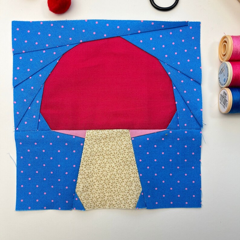 Mushroom Quilt Block Pattern PDF Instant Download Foundation Pieced ...