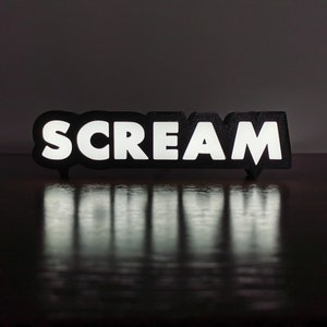 Scream Movie Logo, USB Movie Sign, Film Prop, Retro Movie, USB Night ...