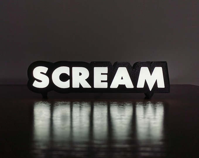 Scream Movie Logo, USB Movie Sign, Film Prop, Retro Movie, USB Night ...