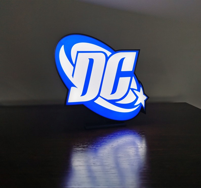 DC Comics Sign Dc Comics Logo Batman Suicide Squad Led - Etsy UK