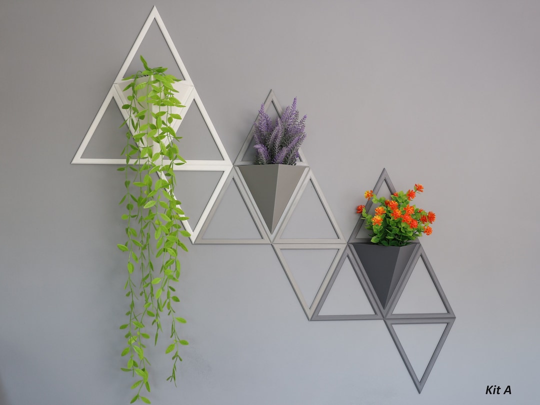 Indoor Wall Planter Triangle Design, Expandable Wall Pot System ...