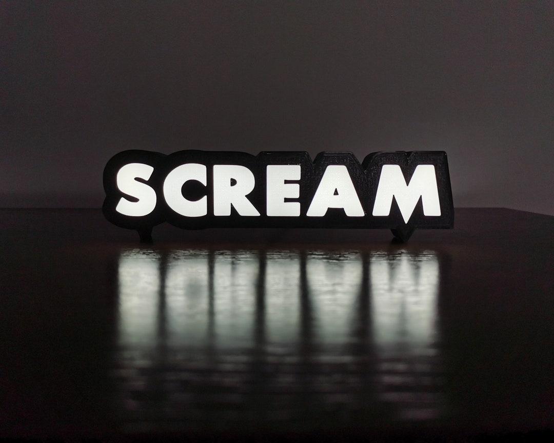 Scream Movie Logo, USB Movie Sign, Film Prop, Retro Movie, USB Night ...