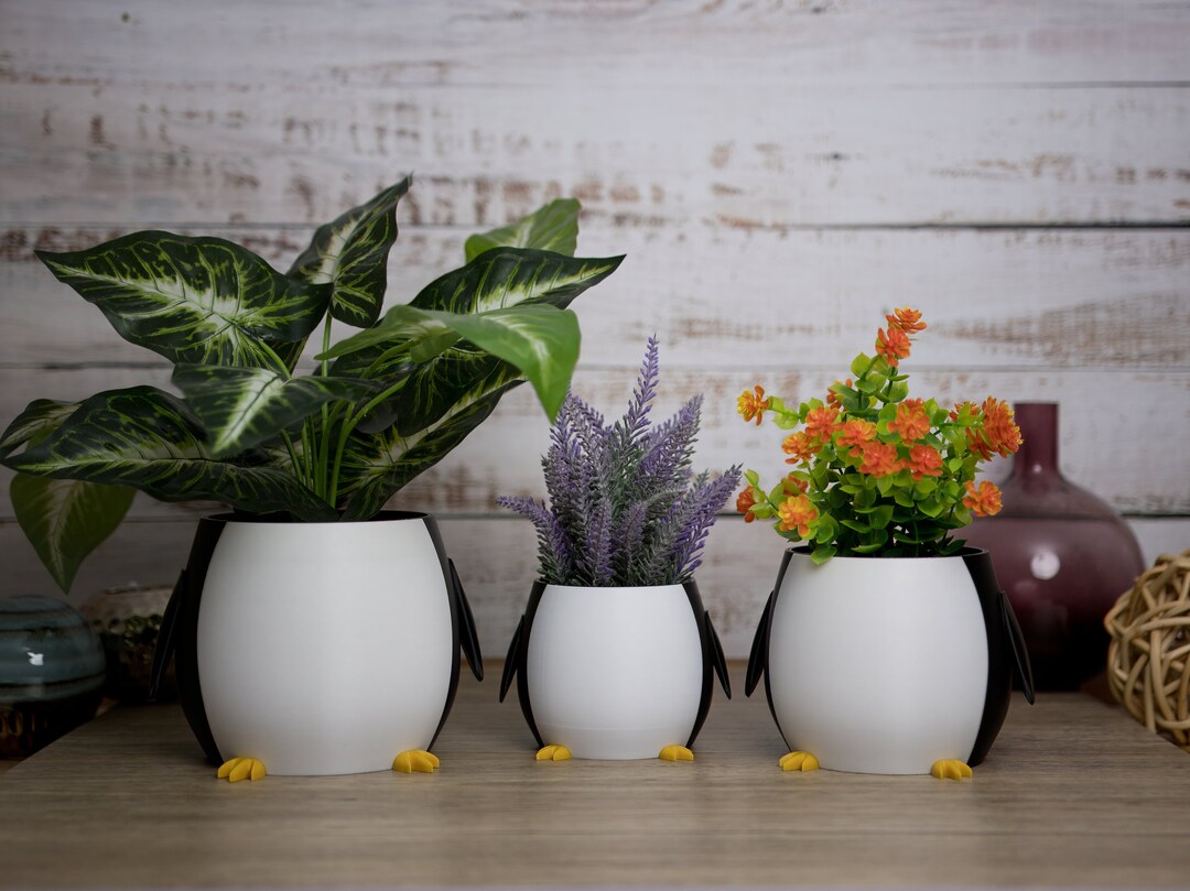 Penguin Plant Pots, Cute Plant Pot, Standing Planter, Indoor Plant Pots ...