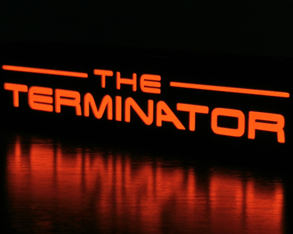 The Terminator Movie USB Logo USB Night Light Sign | Etsy
