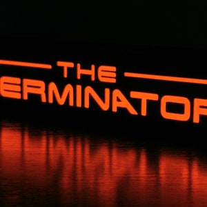 The Terminator Movie USB Logo, USB Night Light Sign, 1980's Movie Film ...