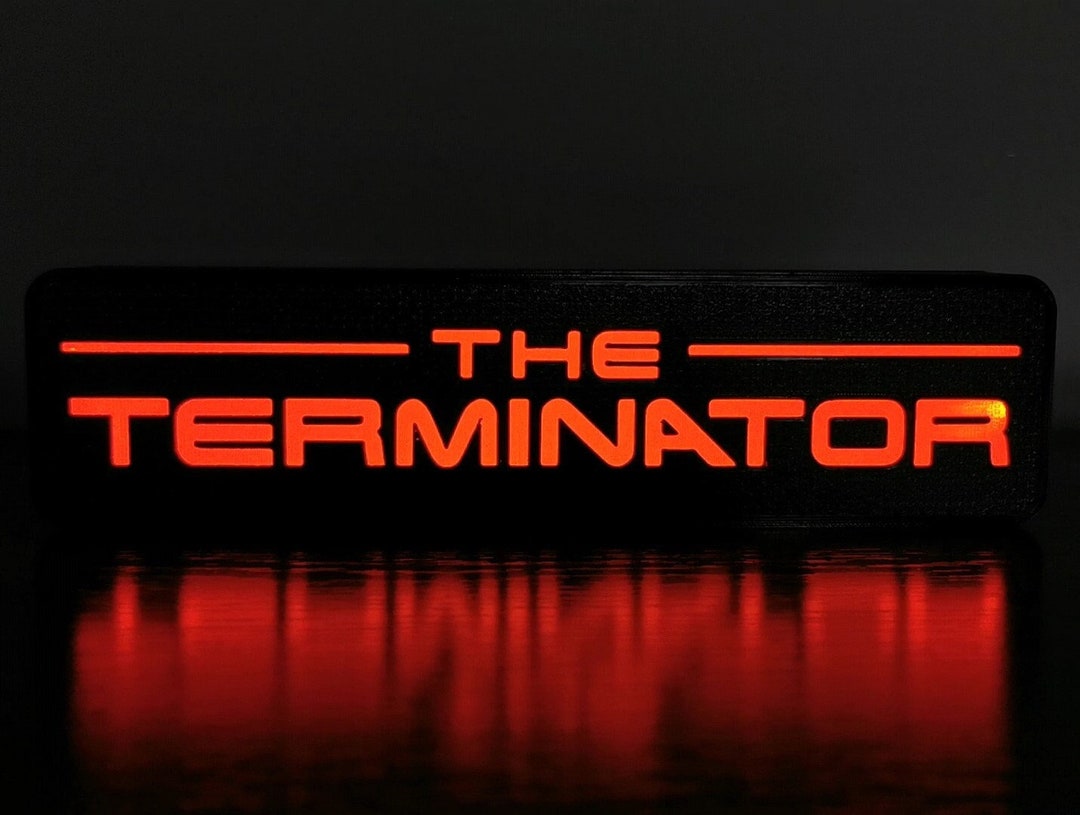The Terminator Movie USB Logo, USB Night Light Sign, 1980's Movie Film ...