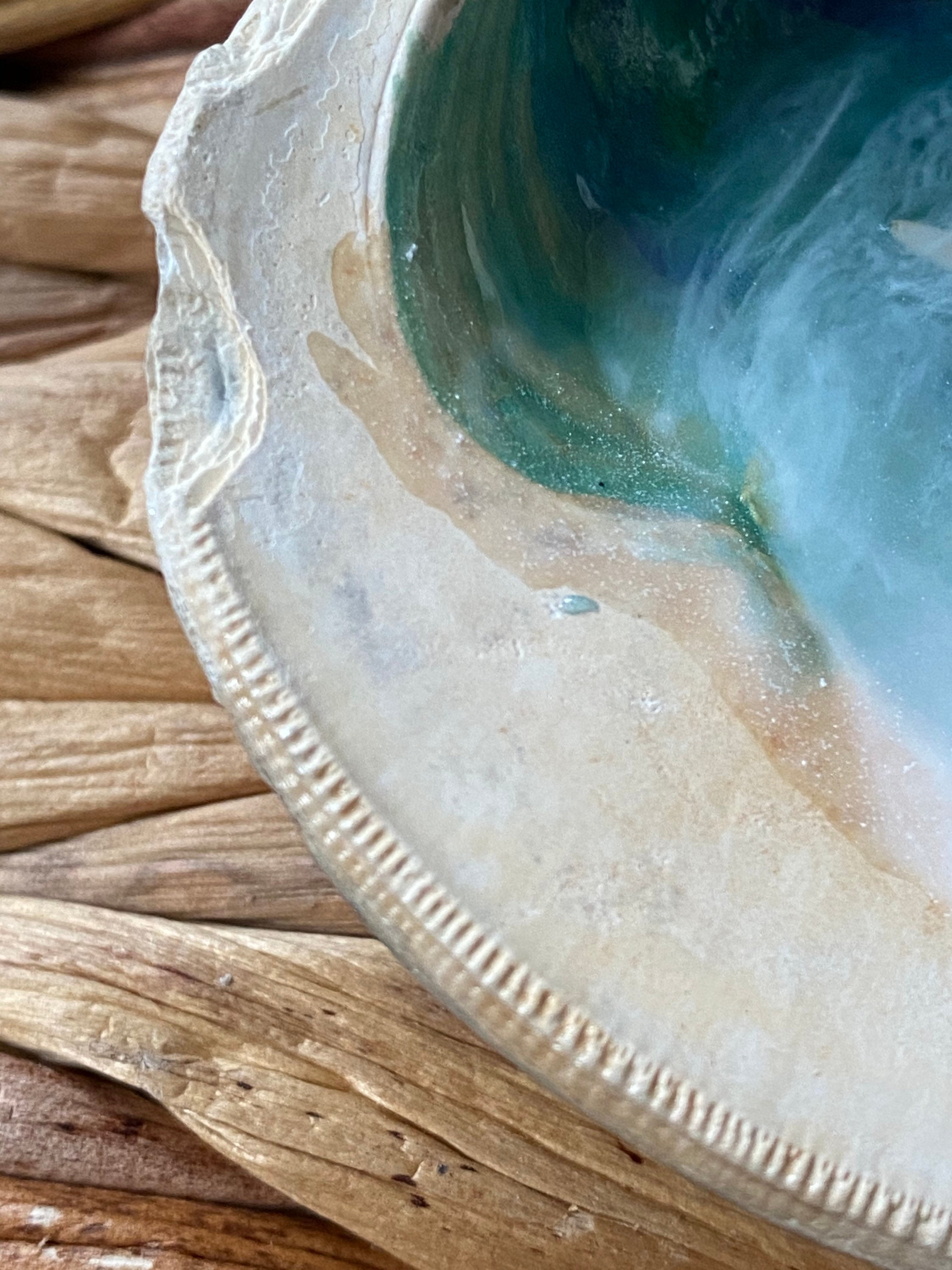 Ocean Inside a Shell! Resin Art for Beach Lovers - Original One of a ...