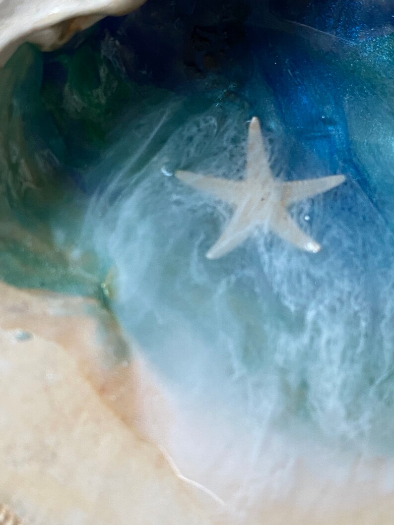 Ocean Inside a Shell! Resin Art for Beach Lovers - Original One of a ...