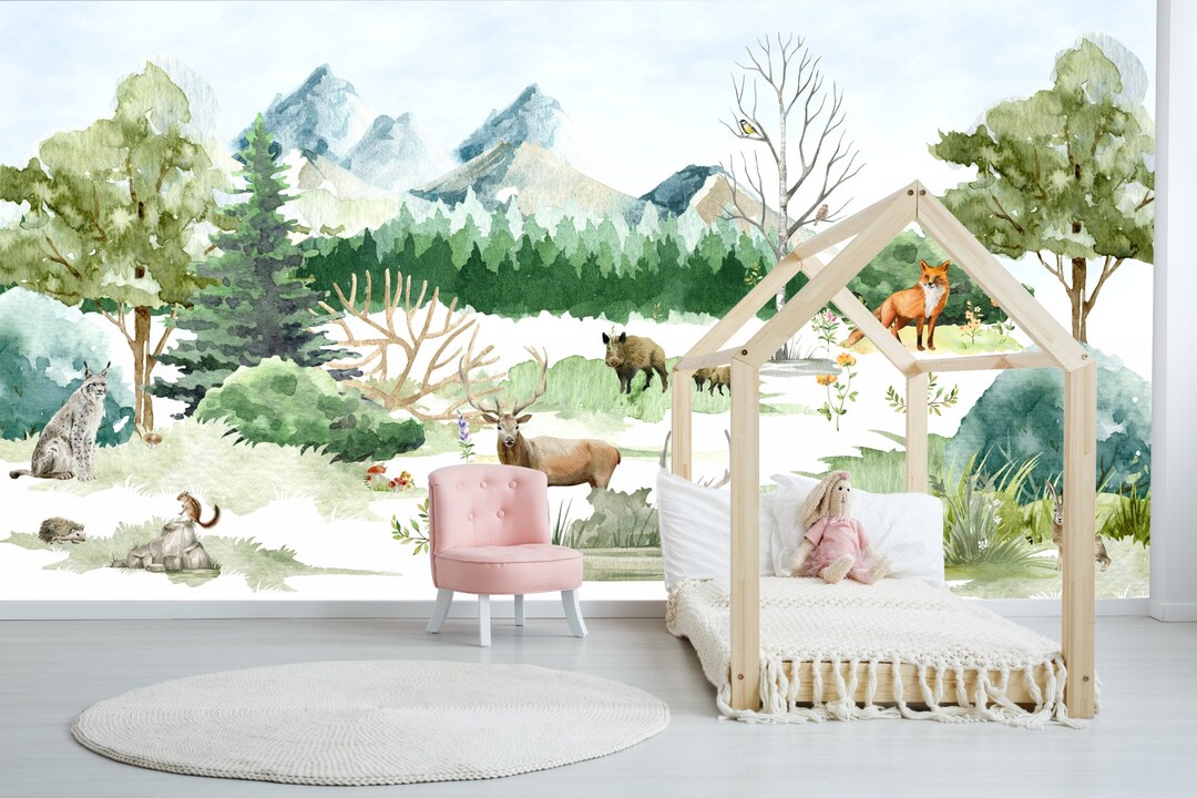 Children's Wallpaper Forest, Wallpaper for Kids Forest, Wild Forest ...