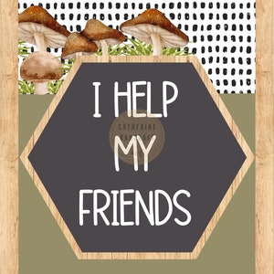 Boho Forest Mushroom Themed Classroom Inspirational Posters, Editable ...