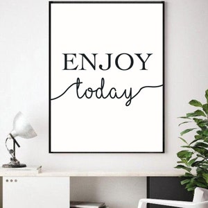 Monochrome Art Life Quote Print Black and White Print Printable Wall ...