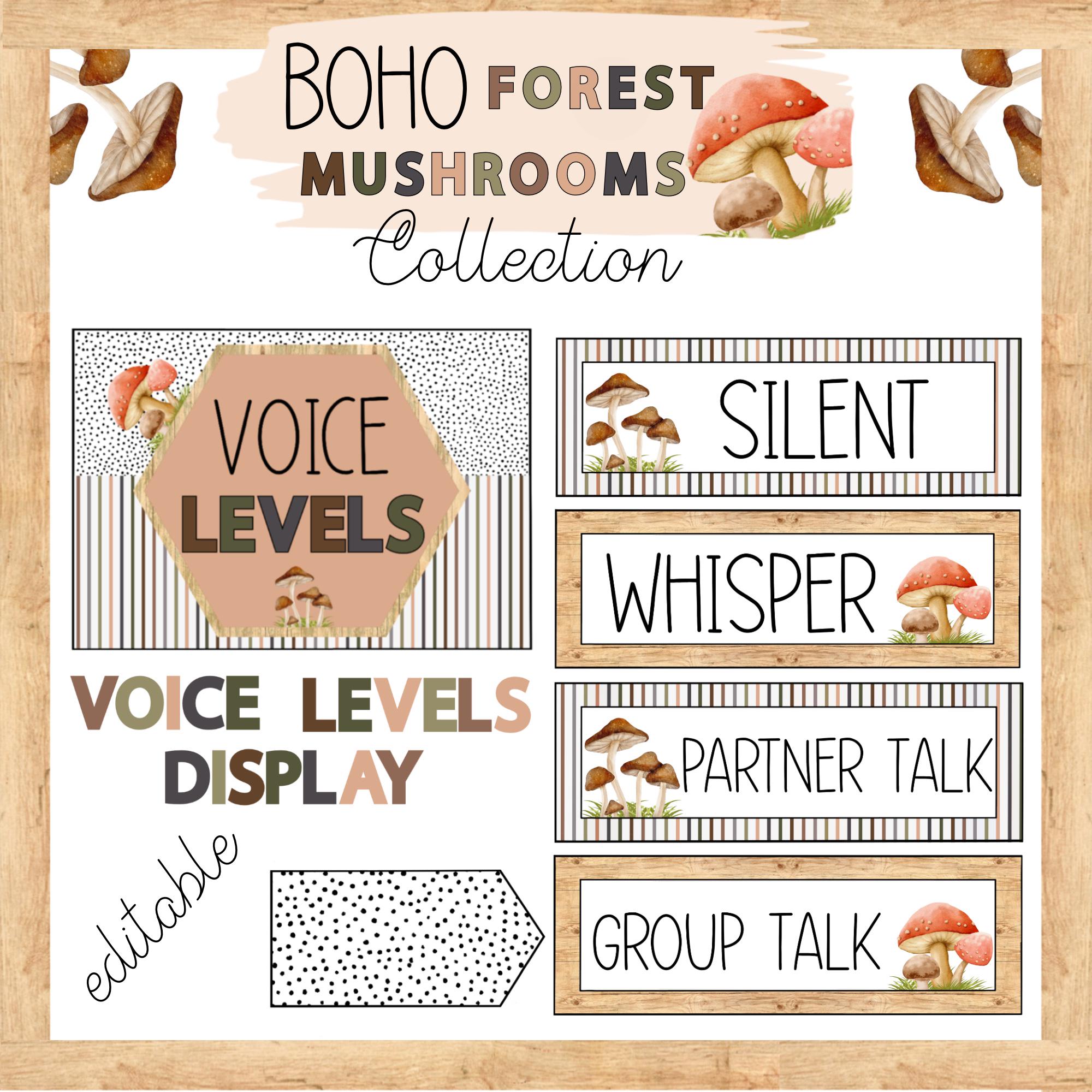 Boho Classroom Decor BUNDLE – Neutral Nature Mushroom Theme – Editable ...