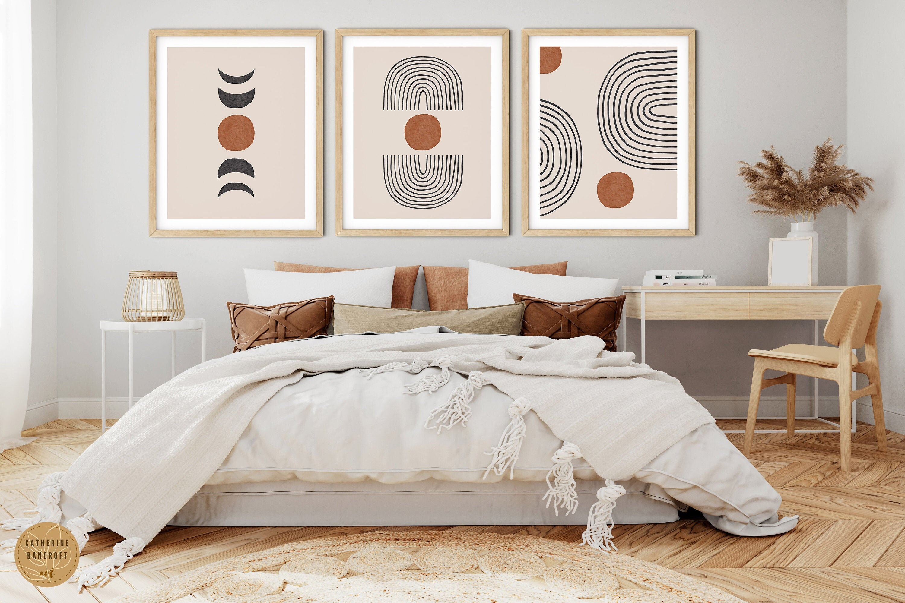 Set of 3 Prints, Modern Printable Wall Art, Instant Download, Abstract ...