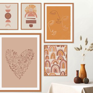 Boho Wall Decor | Digital Download | Large Wall Art | Minimalist Art ...