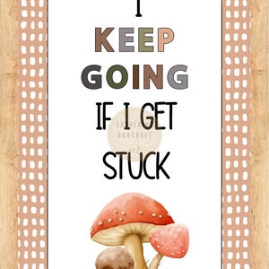 Boho Forest Mushroom Themed Classroom Inspirational Posters, Editable ...