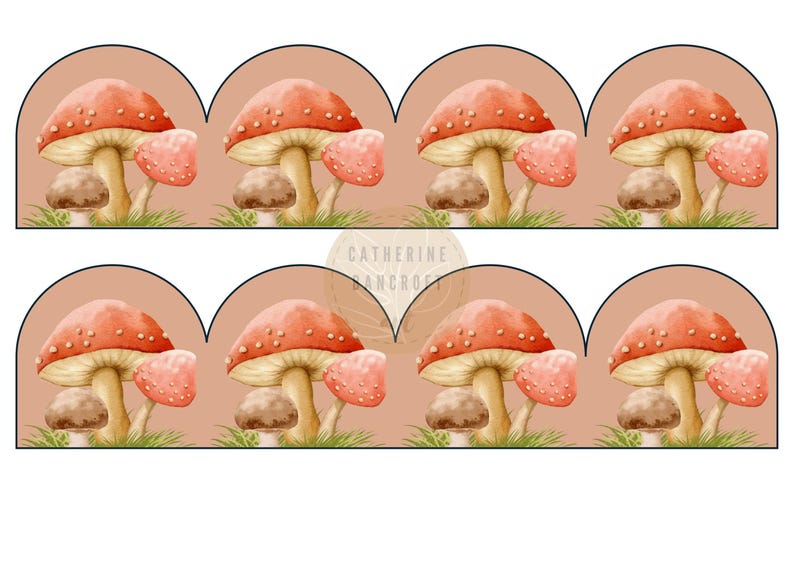 Boho Forest Mushroom Themed Classroom Bulletin Display Borders ...