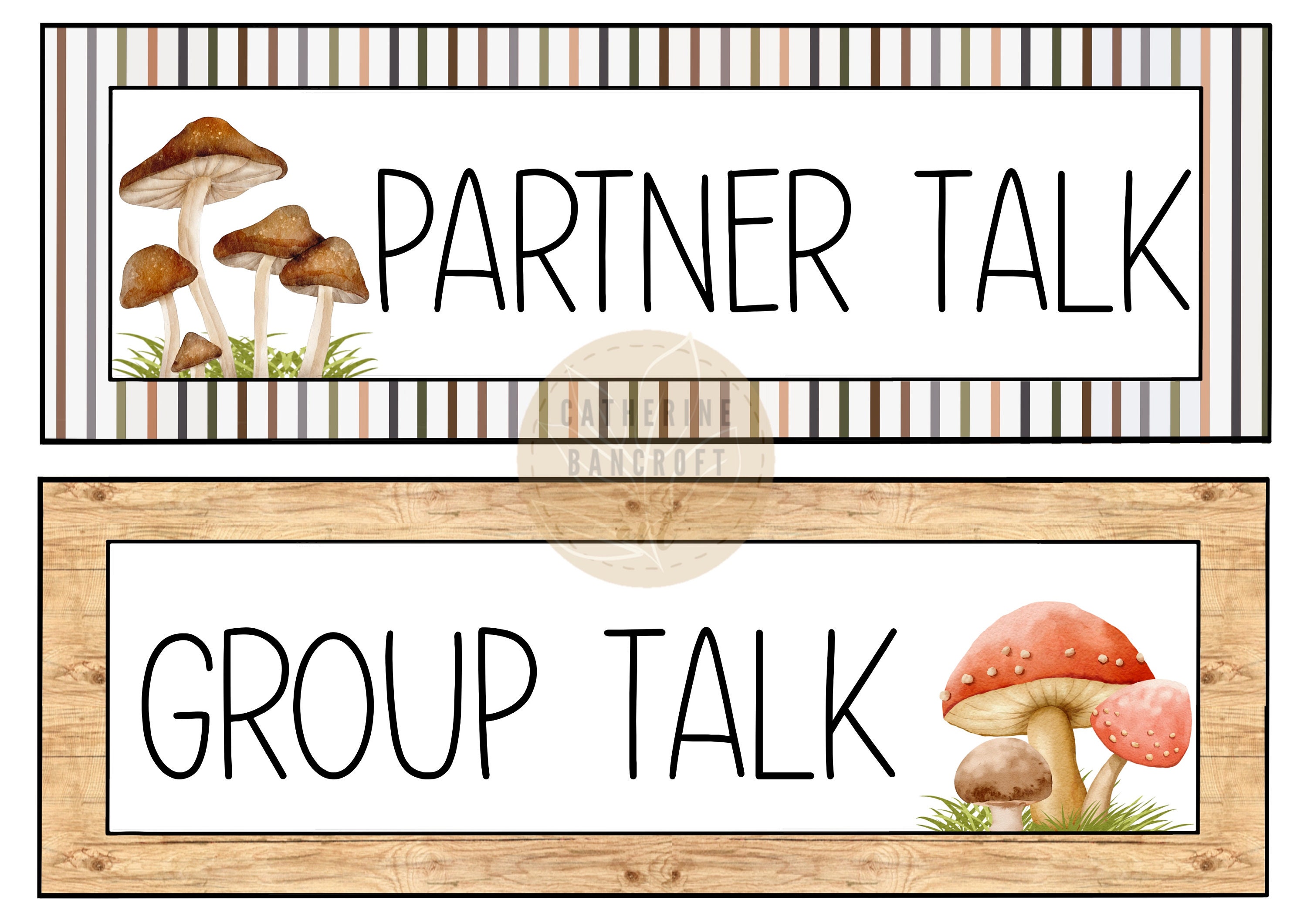 Boho Forest Mushroom Themed Classroom Noise-o-meter, Voice Levels ...