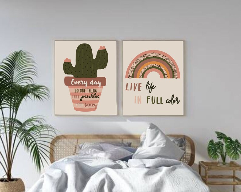 Boho Wall Decor | Digital Download | Large Wall Art | Minimalist Art ...