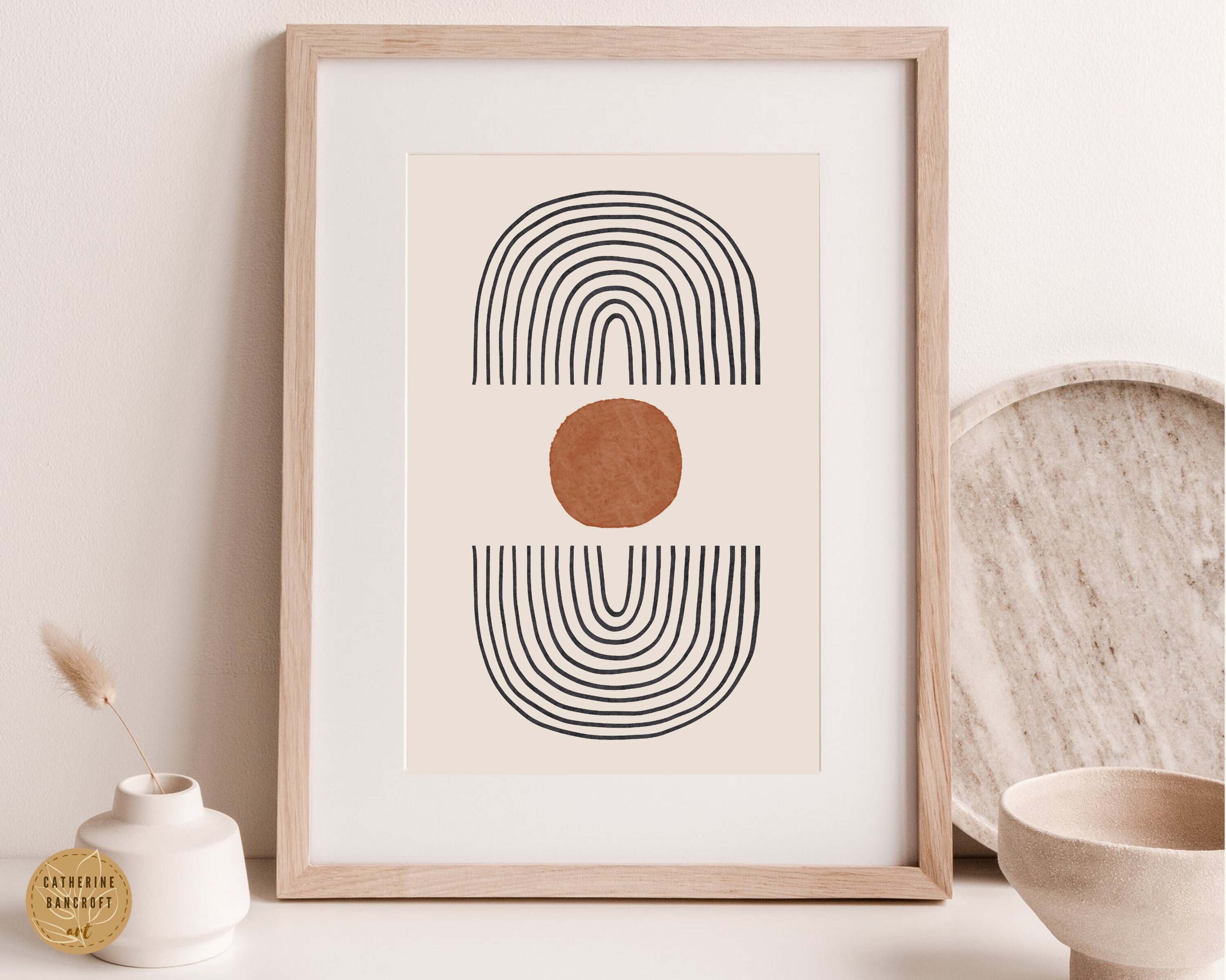 Set of 3 Prints, Modern Printable Wall Art, Instant Download, Abstract ...