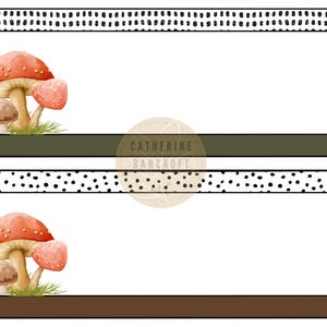 Boho Forest Mushroom Themed Classroom Desk Name Labels, Editable ...