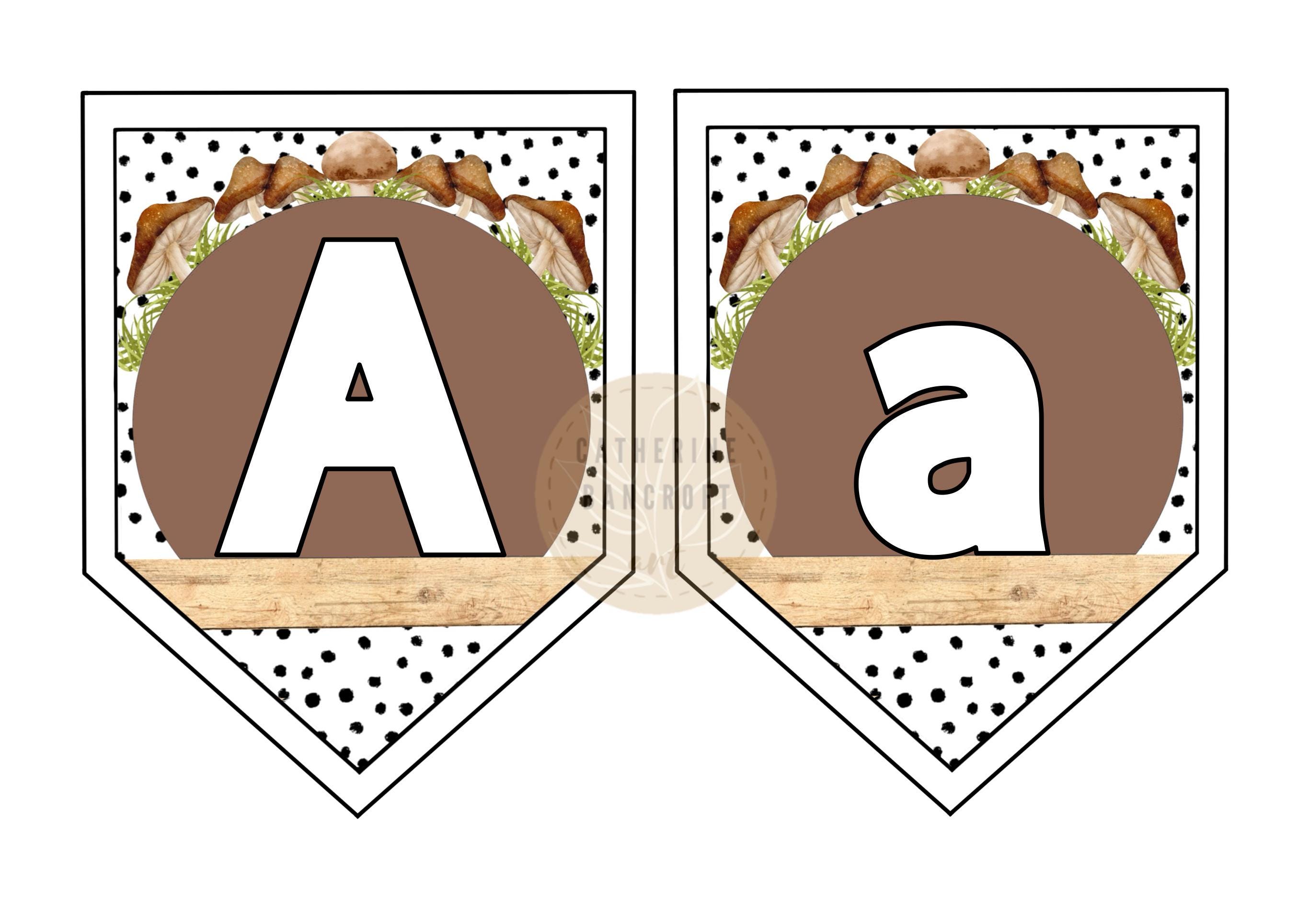 Boho Forest Mushroom Themed Classroom Bulletin Board Banner/lettering ...