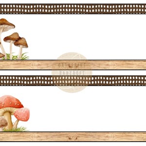 Boho Forest Mushroom Themed Classroom Desk Name Labels, Editable ...