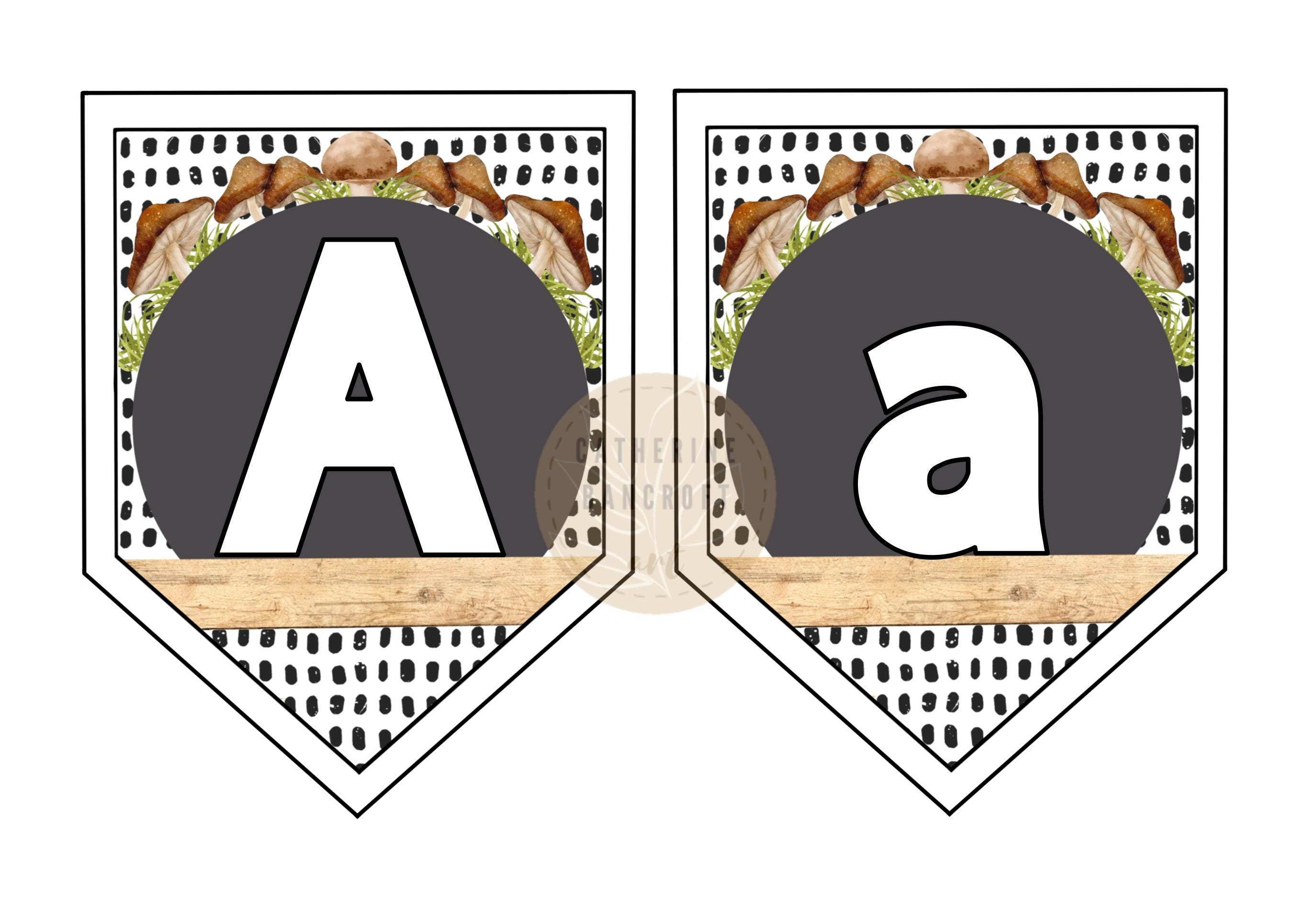 Boho Forest Mushroom Themed Classroom Bulletin Board Banner/lettering ...