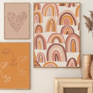 Boho Wall Decor | Digital Download | Large Wall Art | Minimalist Art ...