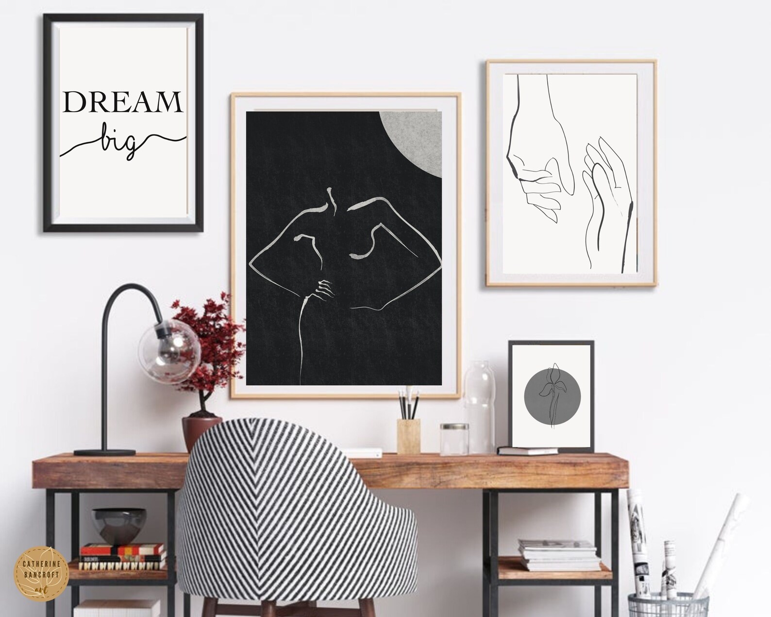 Monochrome Art Abstract Print Black and White Print - Etsy