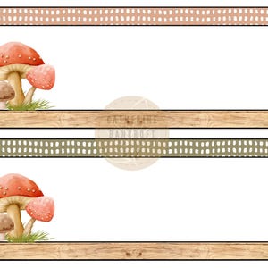 Boho Forest Mushroom Themed Classroom Desk Name Labels, Editable ...
