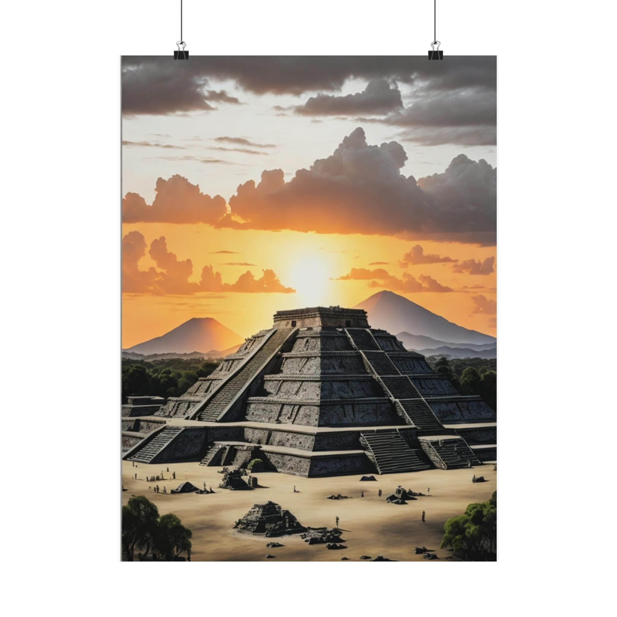 Aztec Pyramid2, Mexico Aztec Print, Aztec Mexico Pyramid, Mexico ...