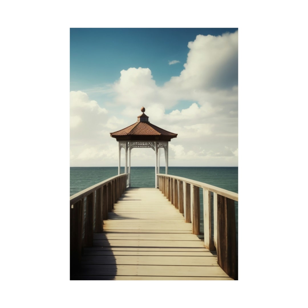 Kiosk Day1, Dock Wall Art, Beach Wall Art, Dock Poster, Beach Poster ...
