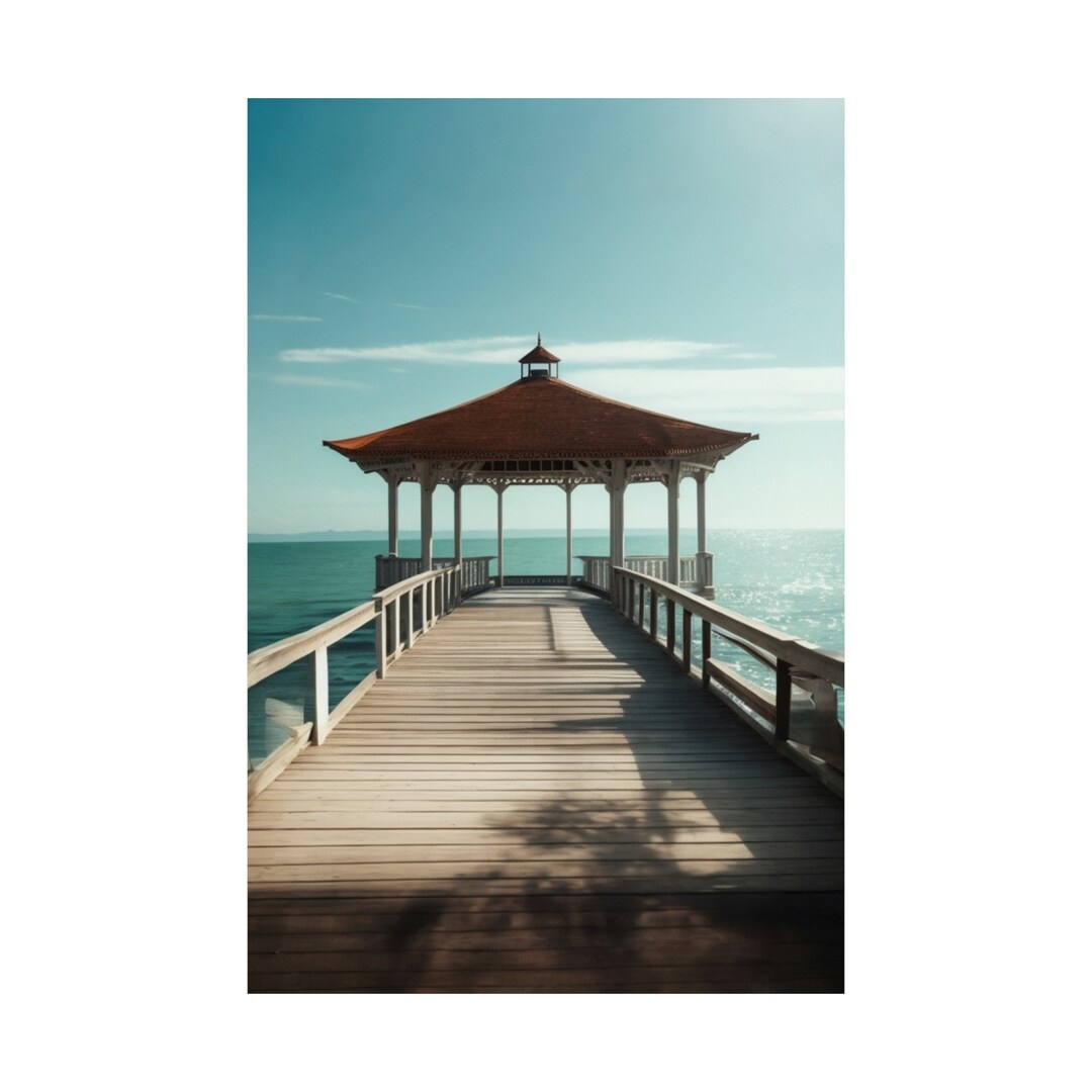 Kiosk Day2, Dock Wall Art, Beach Wall Art, Dock Poster, Beach Poster ...