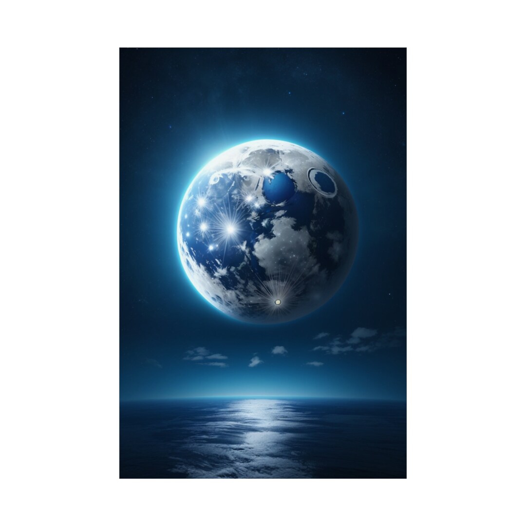 Blue Moon, Moon Knight Poster, Moon Poster, Paper Moon Poster, Moon ...
