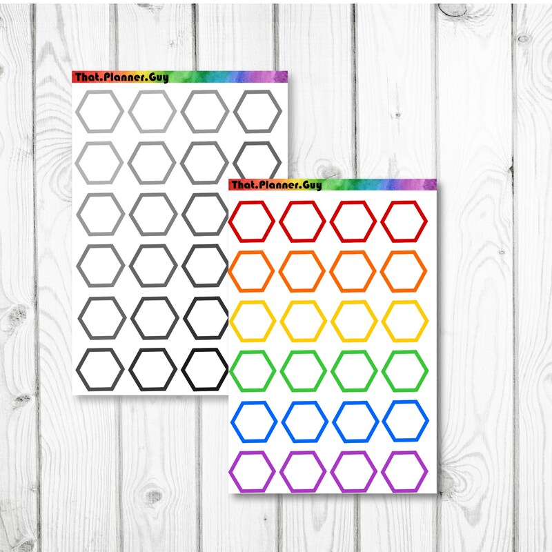 Hexagon Stickers - Etsy