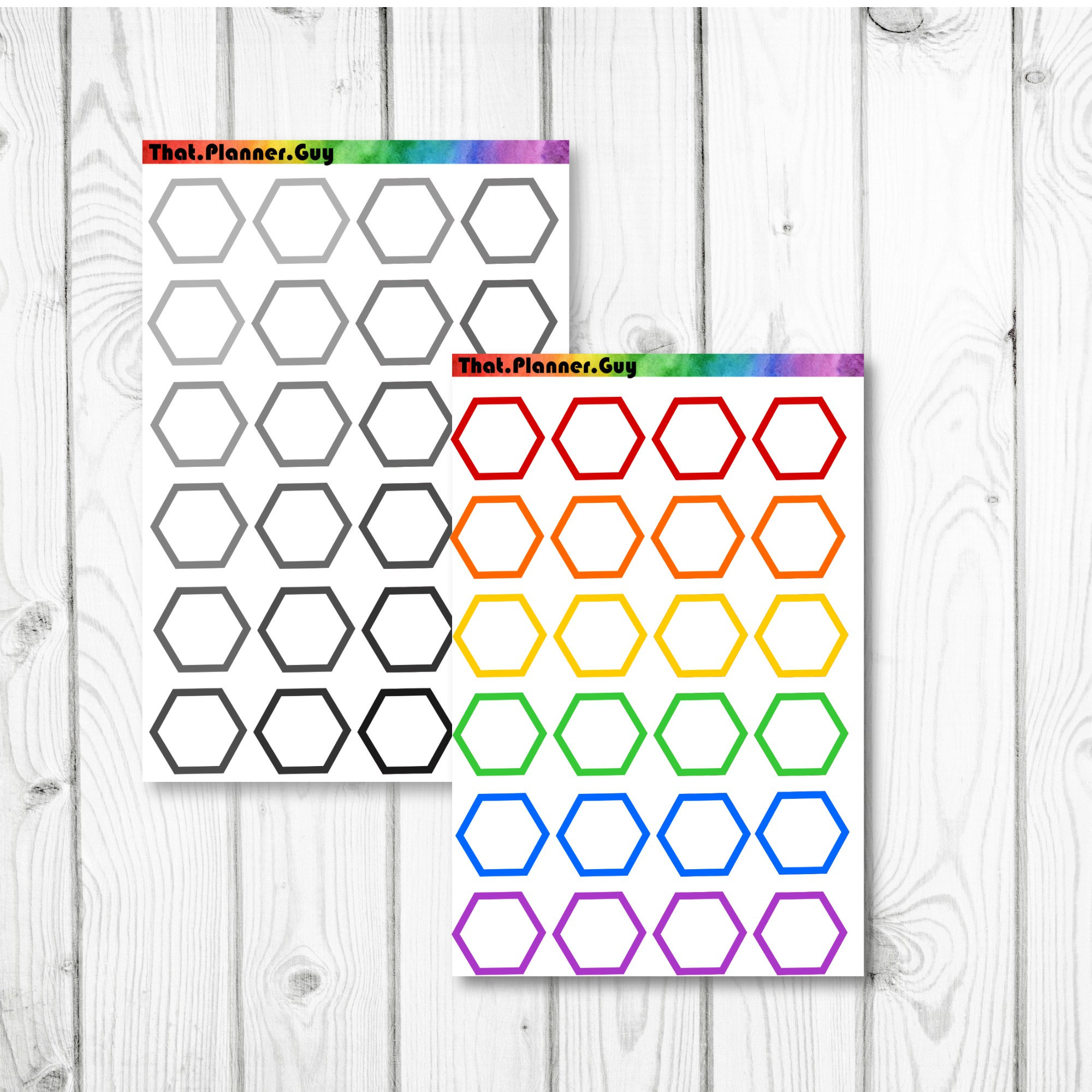 Hexagon Planner Sticker. Functional Stickers for any planner | Etsy