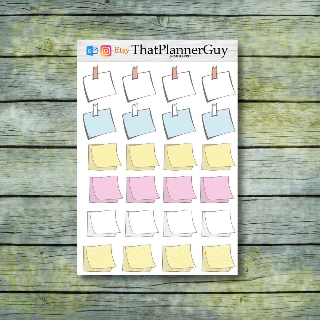 Planner Stickers | Functional Planner | Hand Drawn Stickers | Note Pad ...