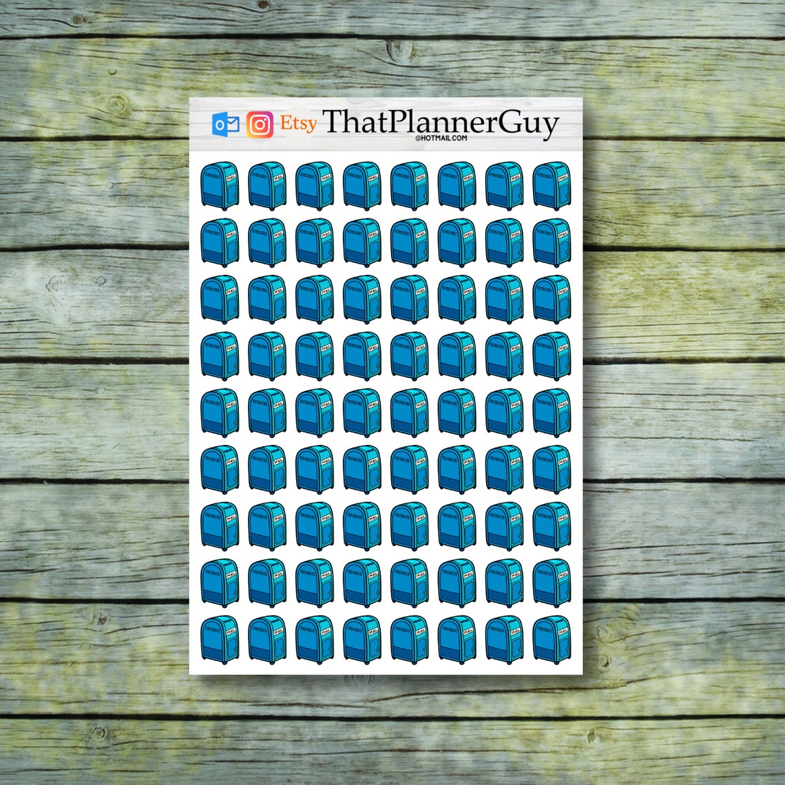 Postal Box Sticker Mailbox Sticker Post Office Box - Etsy