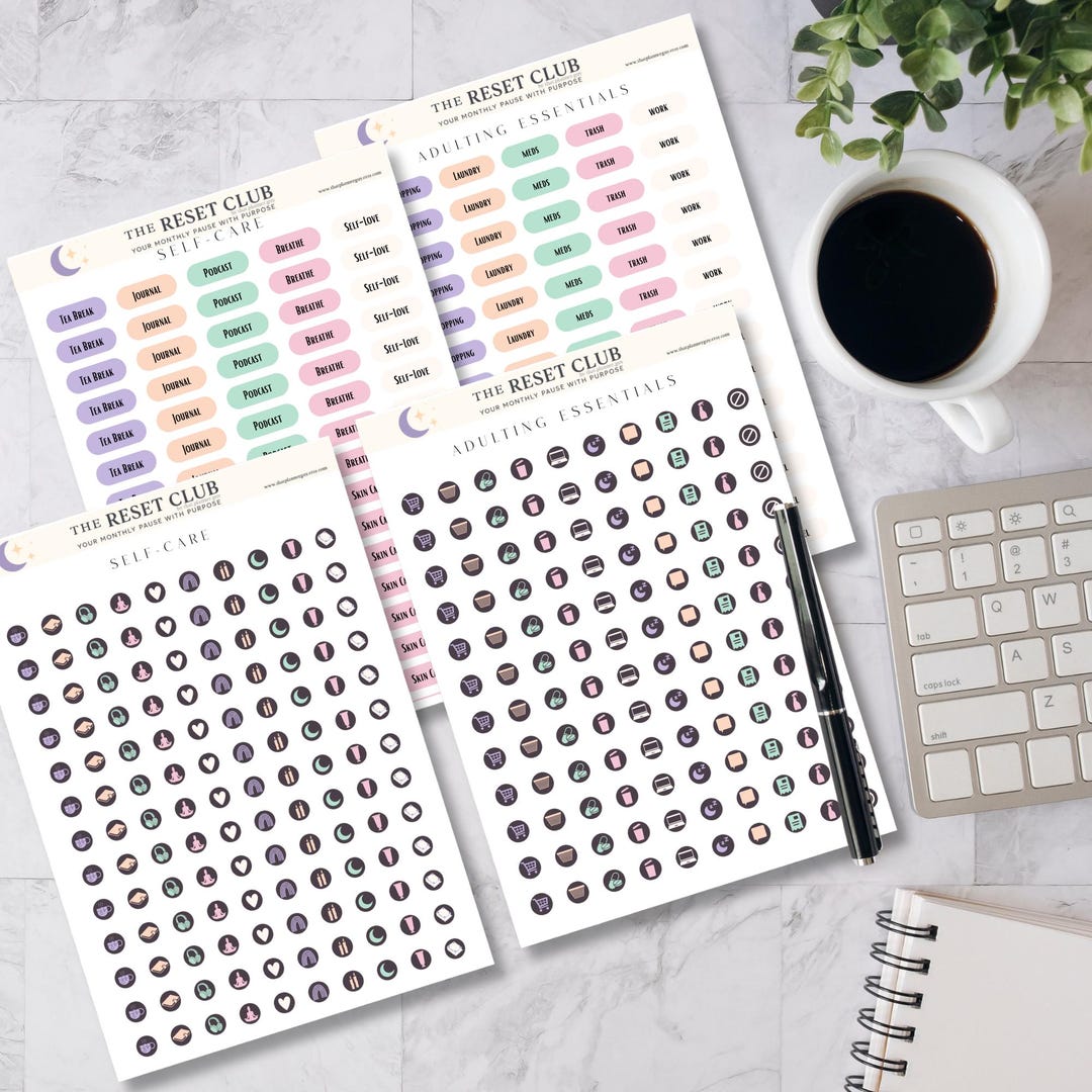 Reset Club Icon Sticker Sheet | 4.5