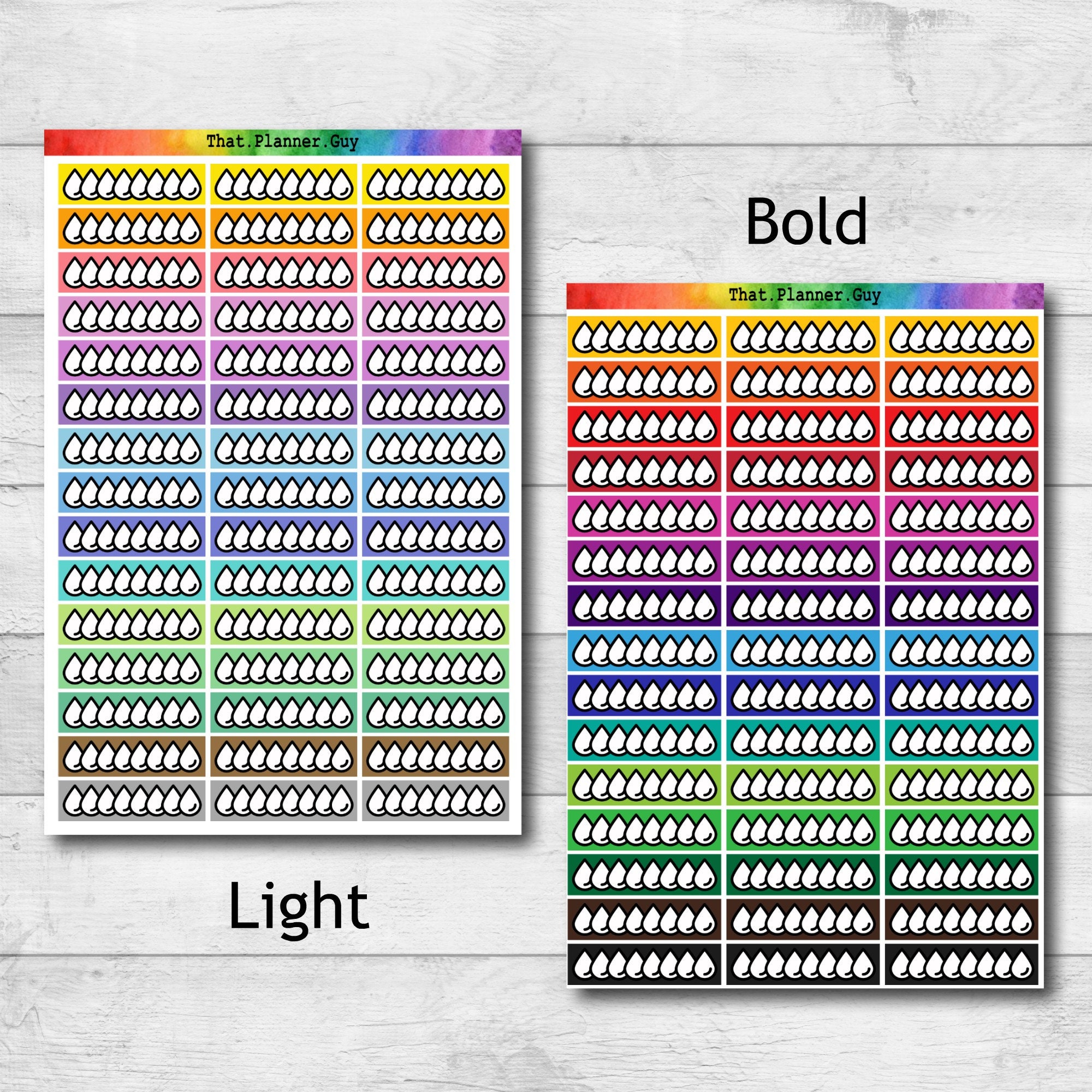 Hydration Sticker. Daily Hydration Tracker | Etsy