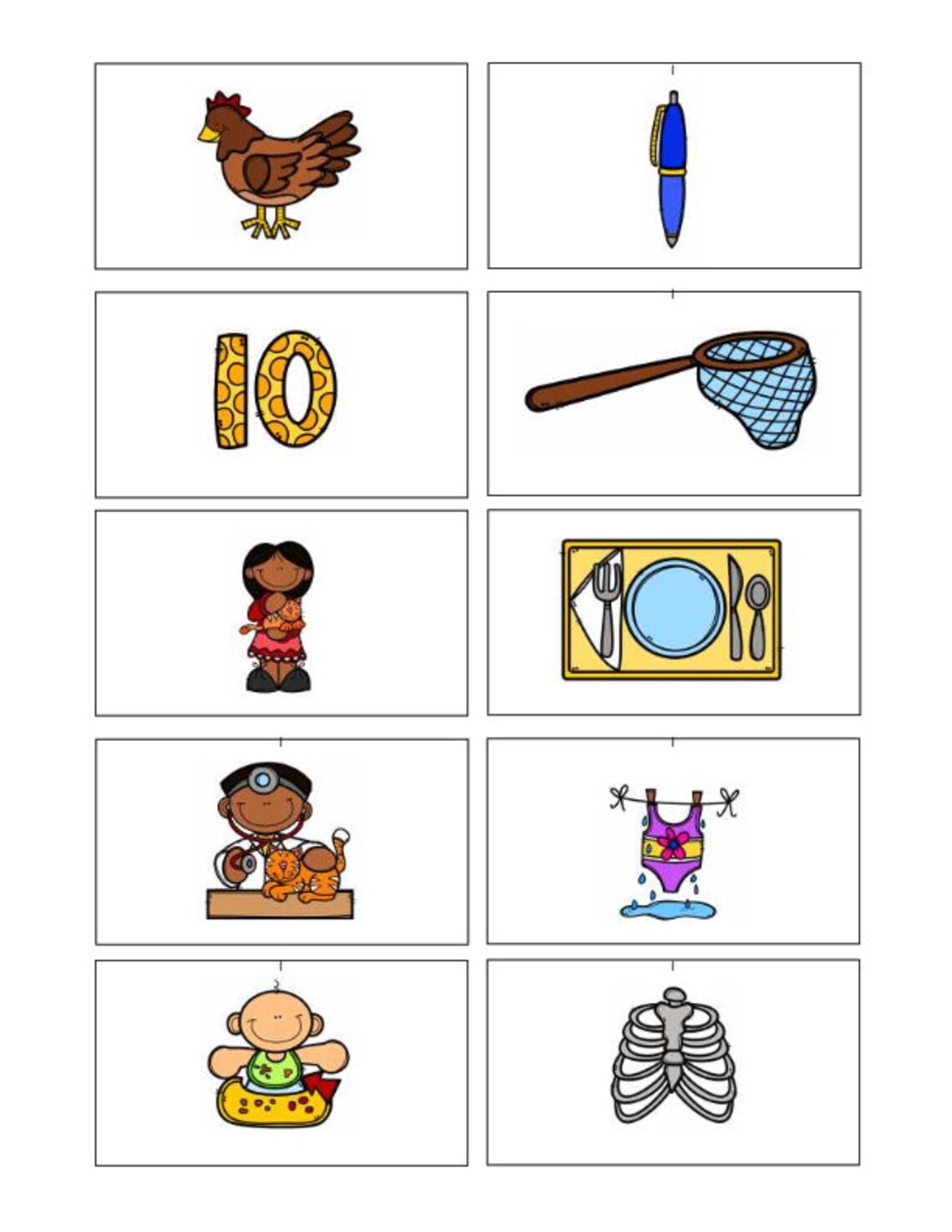 Rhyming Matching Cards - Etsy