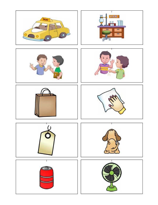 Rhyming Matching Cards - Etsy