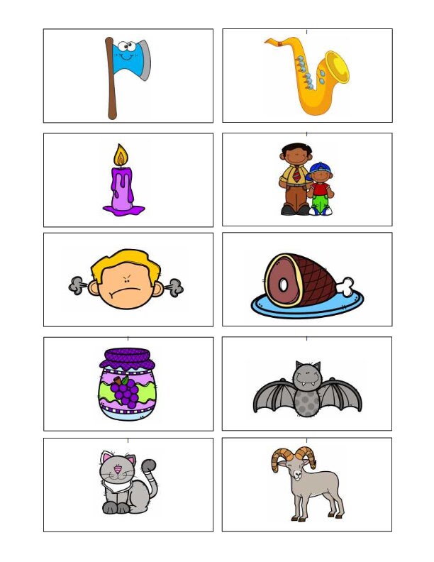 Rhyming Matching Cards - Etsy