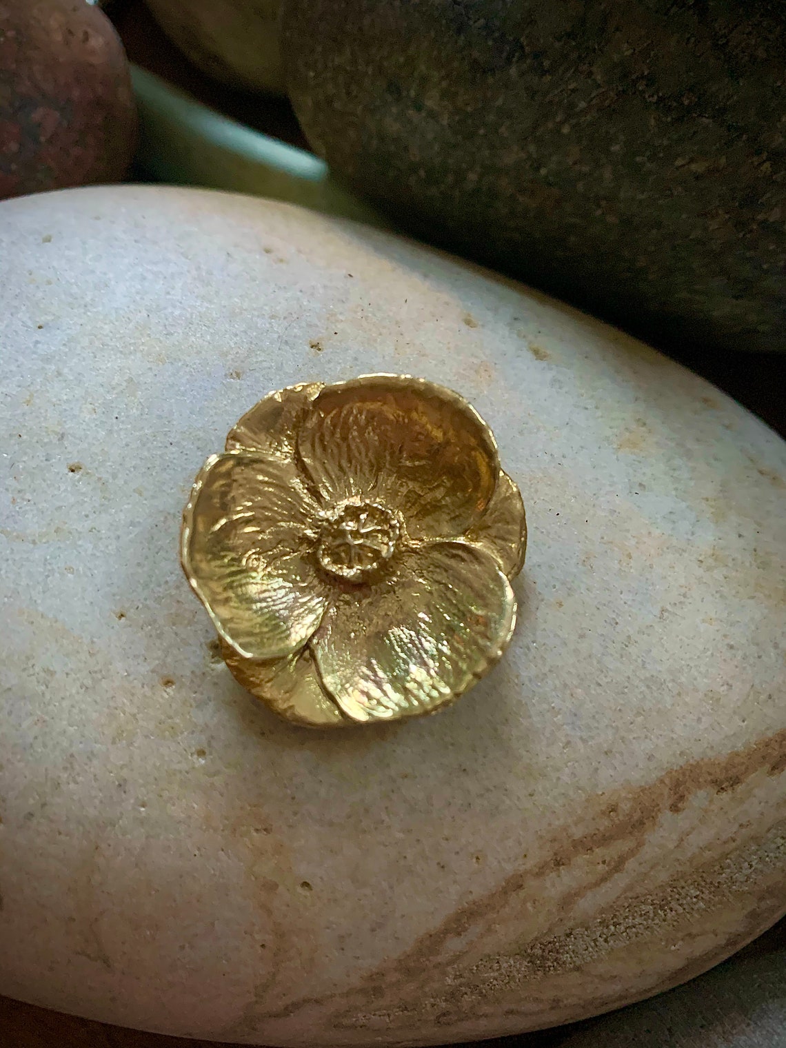 Poppy Flower Pendant - Etsy